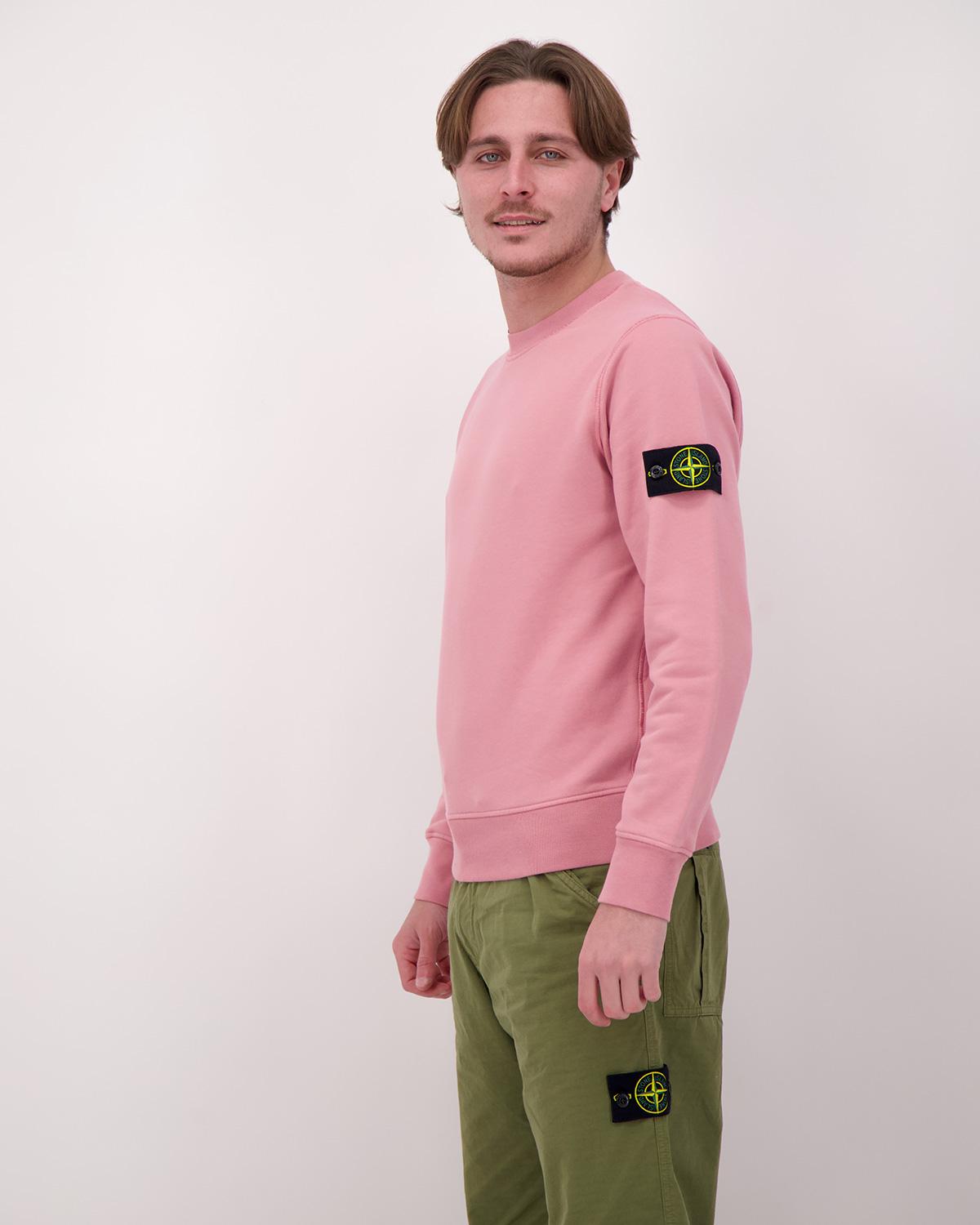 SWEAT STONE ISLAND 6100060 008G OLEANDER ROSE ORGANIC COTTON FLEECE