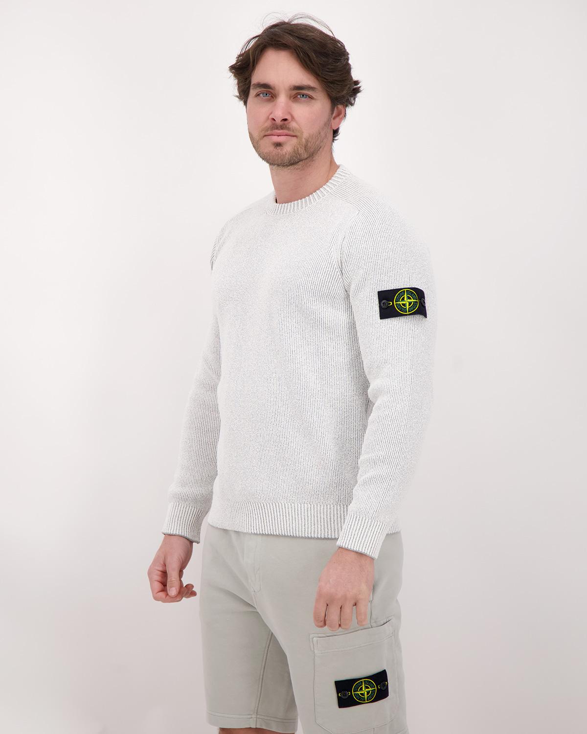 PULL STONE ISLAND COL ROND 5100033 0M61 GRIS CLAIR